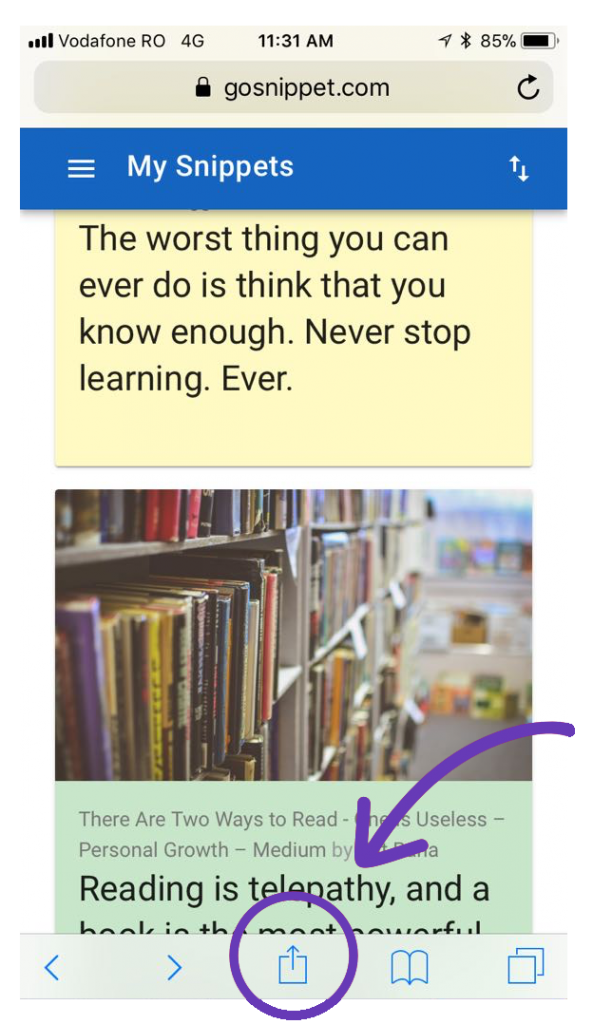 Snippet on your mobile device - Snippet's Blog