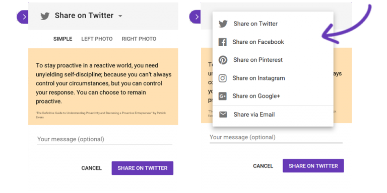 Share snippets to social networks - Snippet's Blog